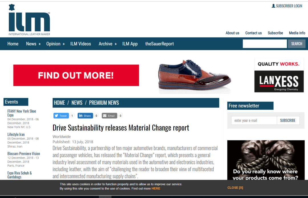 Media Clippings - Drive Sustainability